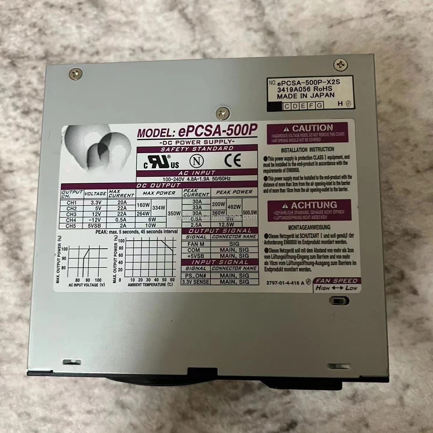 EPCSA-500P for Nipron 500W DC Power Supply - Reliable & Efficient