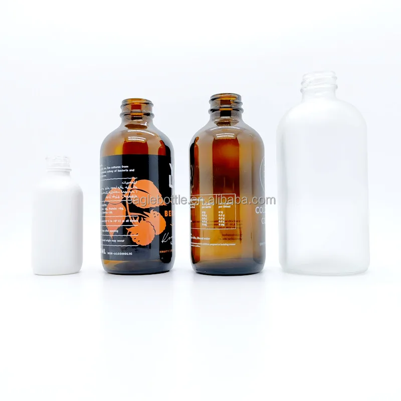 2oz Round Boston Bottle - Perfect for Travel Wellness Shots