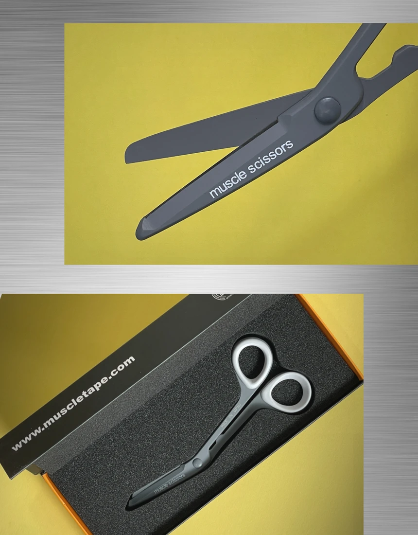 M TAPE Teflon-Coated Scissors for Muscle Tape - Non-Stick, Precision ...