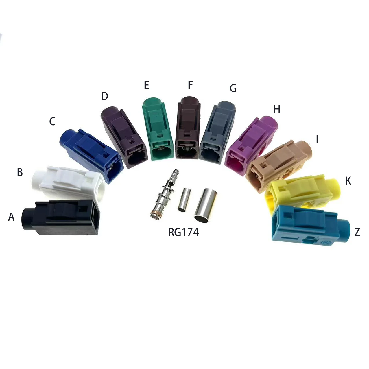 Fakra A B C E F G H I K Z Type Rf Connector Female Smb Rg174 Cable ...