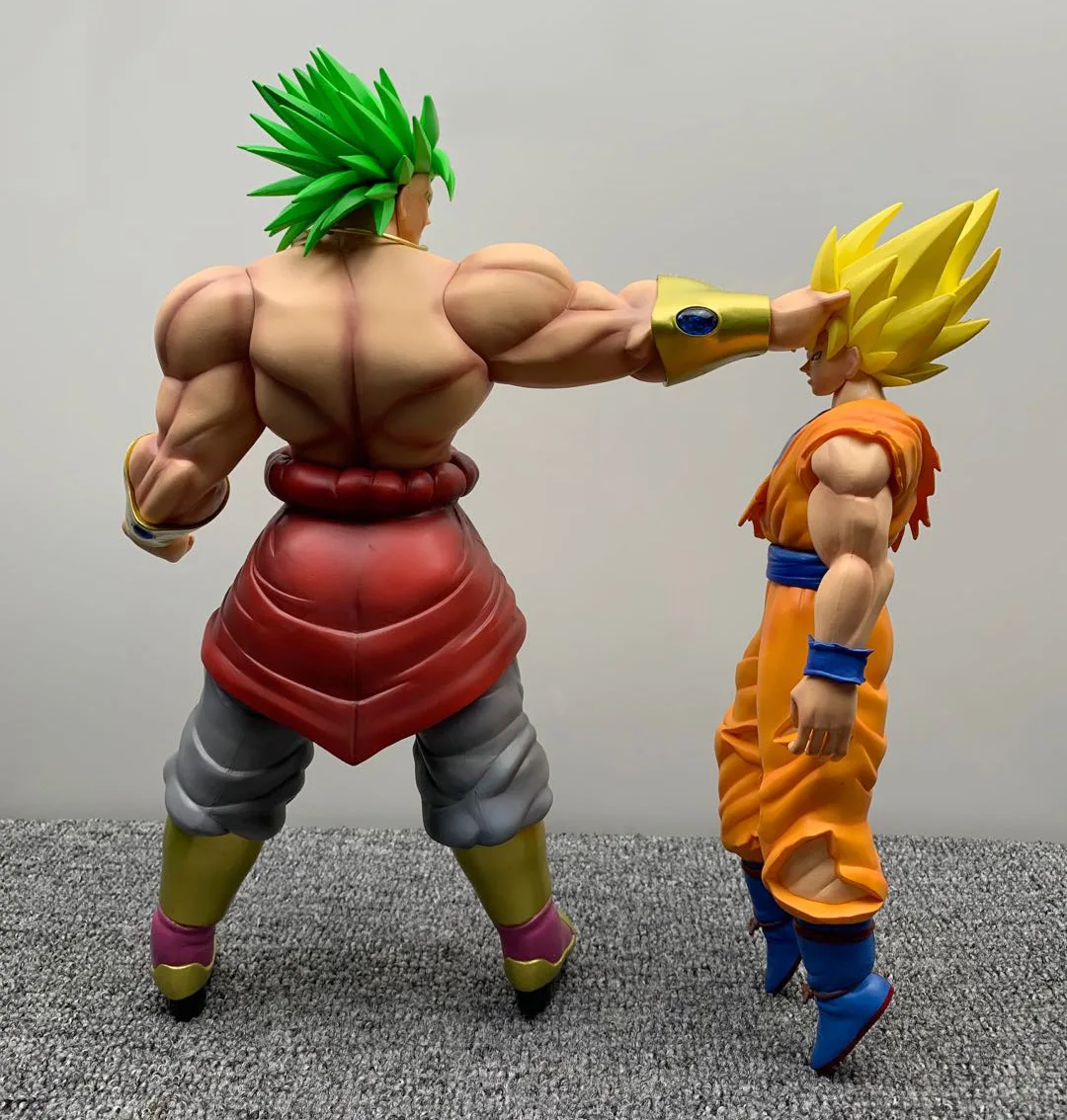 38cm Anime Dbz Super Saiyan Broly Vs Son Goku Action Figure Pvc ...