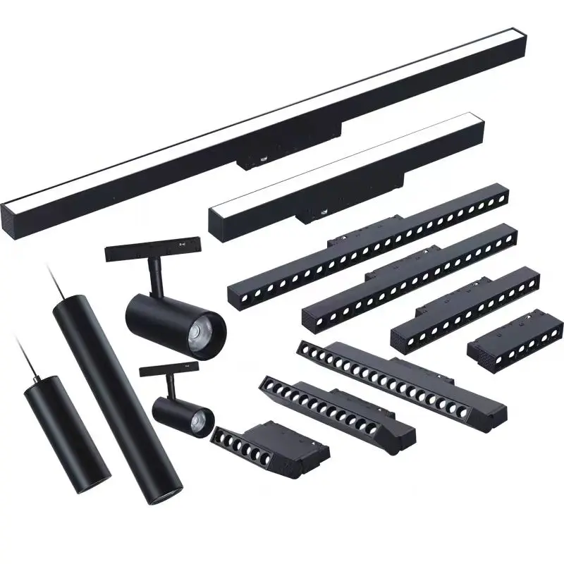 Wholesale Magnetic Track Light Rail Led White Black 48v R90 Suction ...