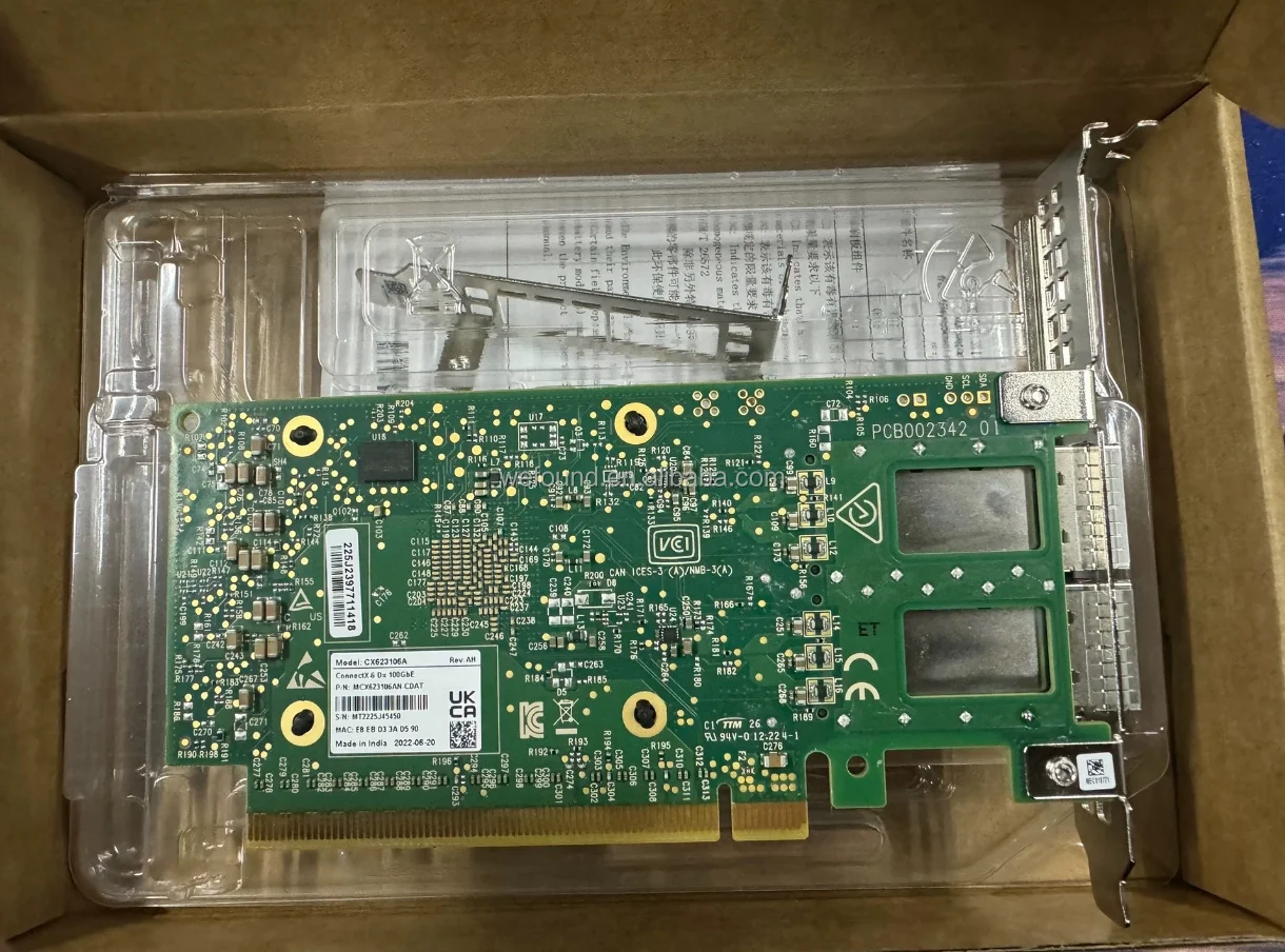 Cx623106a For Mellanox Connectx-6 Dx 100gbe Network Adapter,Mcx623106an ...