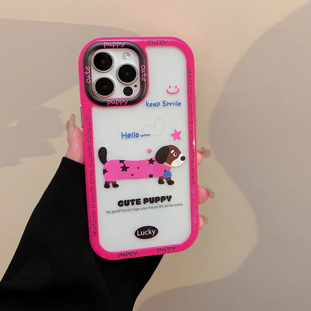 Sweet Cool Cartoon Sausage Dog Phone Case For Iphone13 14 Pro Max 15 ...
