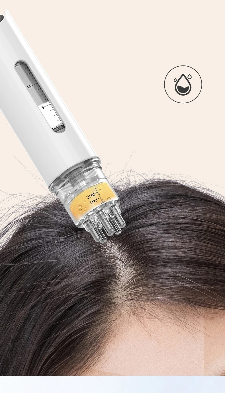Portable Hair Oil Applicator Bottle Head Fluid Brush Hair Comb For