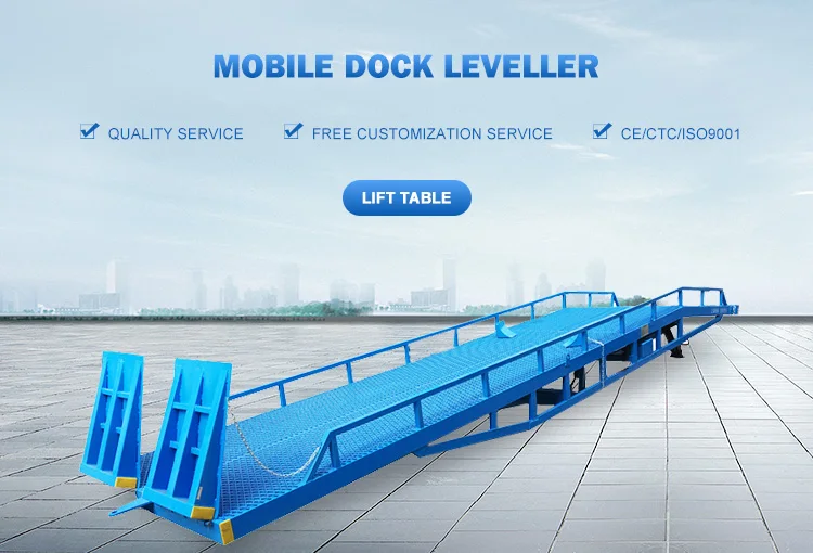 Mobile Loading Dock Ramp Steel Mobile Forklift Ramp Yard Dock Ramp For ...