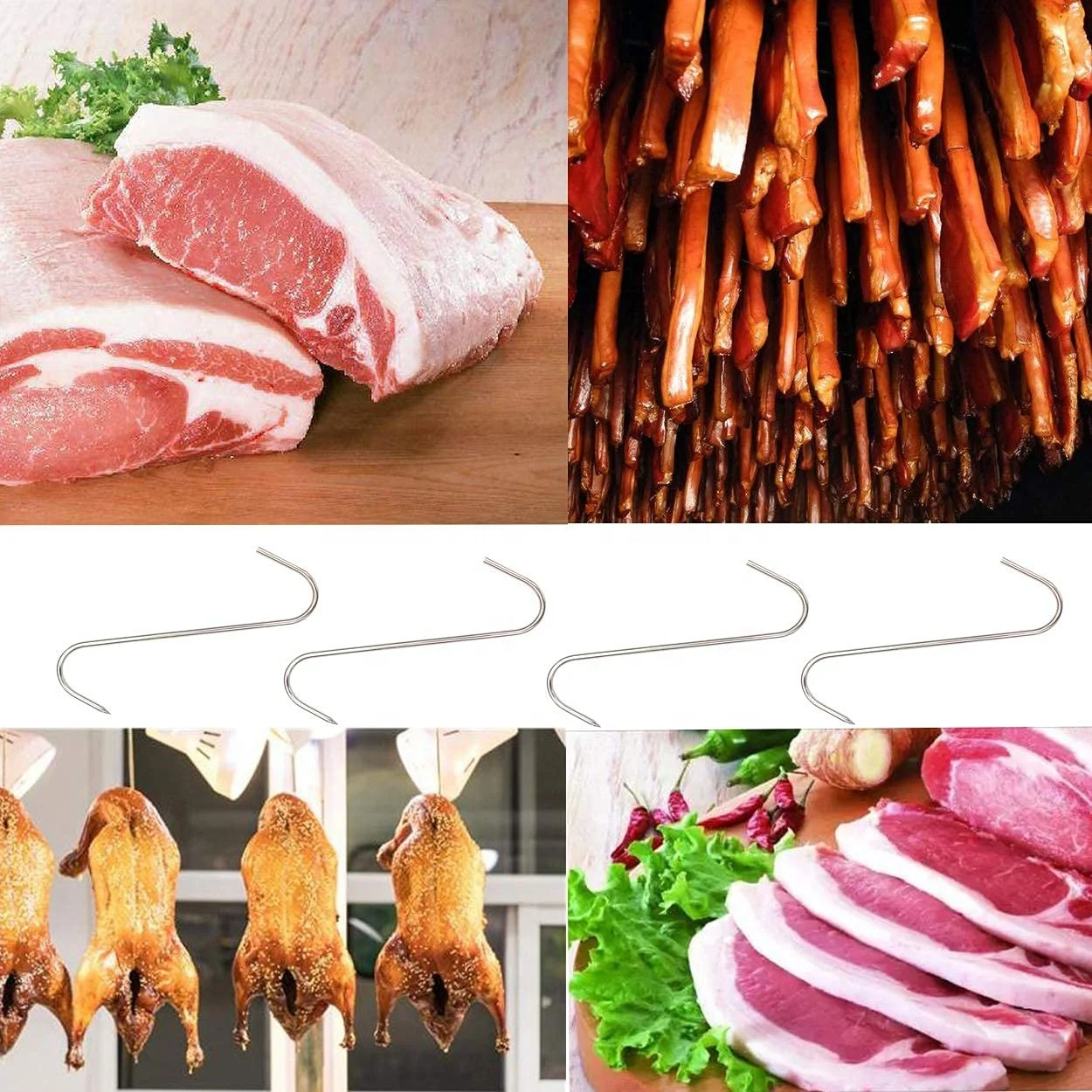 Custom Design Oem Meat Processing Butcher Hook Hanging Drying Bbq Grill ...