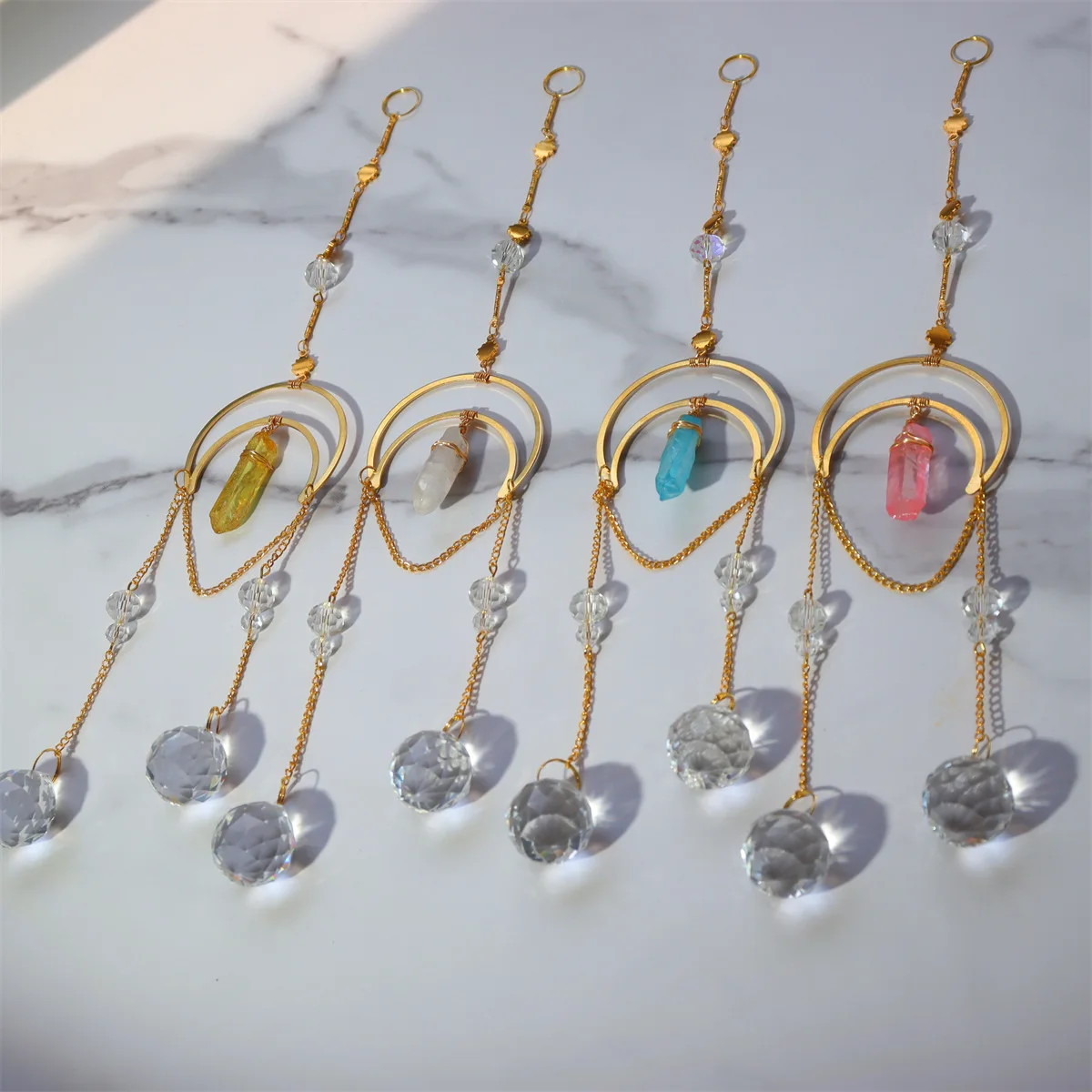 Moon Window Crystal Prism Rainbow Maker Sun Catcher Crystal Wall ...