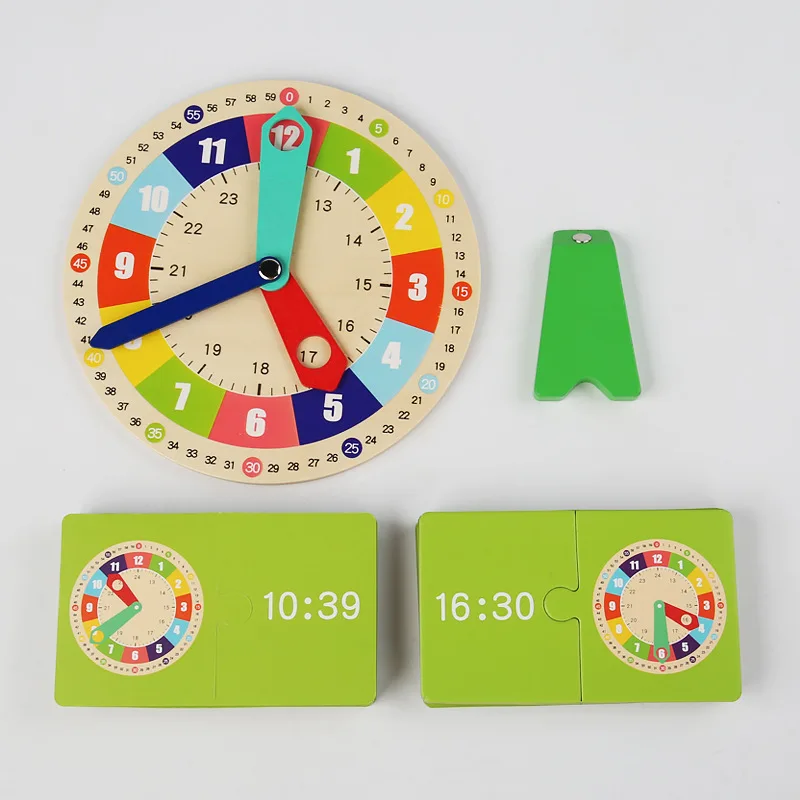 Kids Wooden Digital Clock Preschool Math Learning Toy Cognitive ...