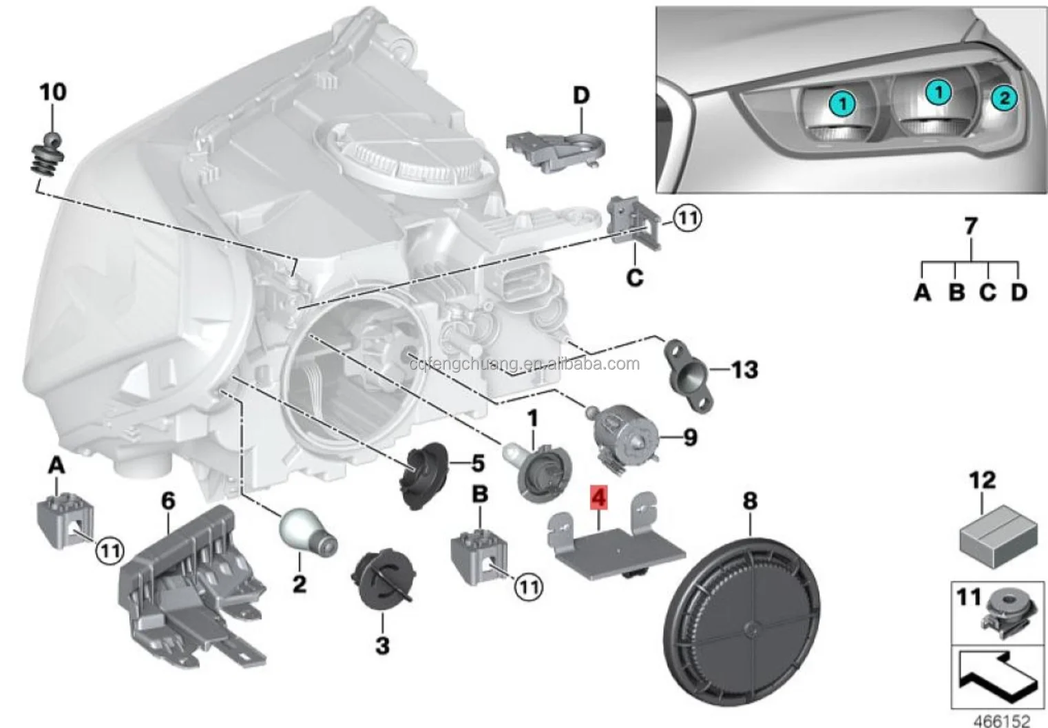 New LED Module Light 63117428789 63117428790 for BMW X1 F48 F49 LED ...