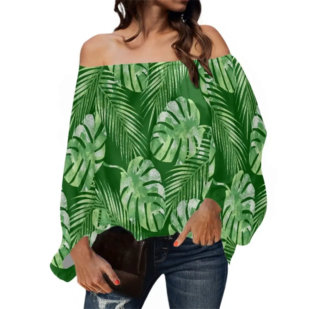 Pacific Islands Clothing 2024 Sexy Puff Sleeve Hawaiian Casual Blouse ...