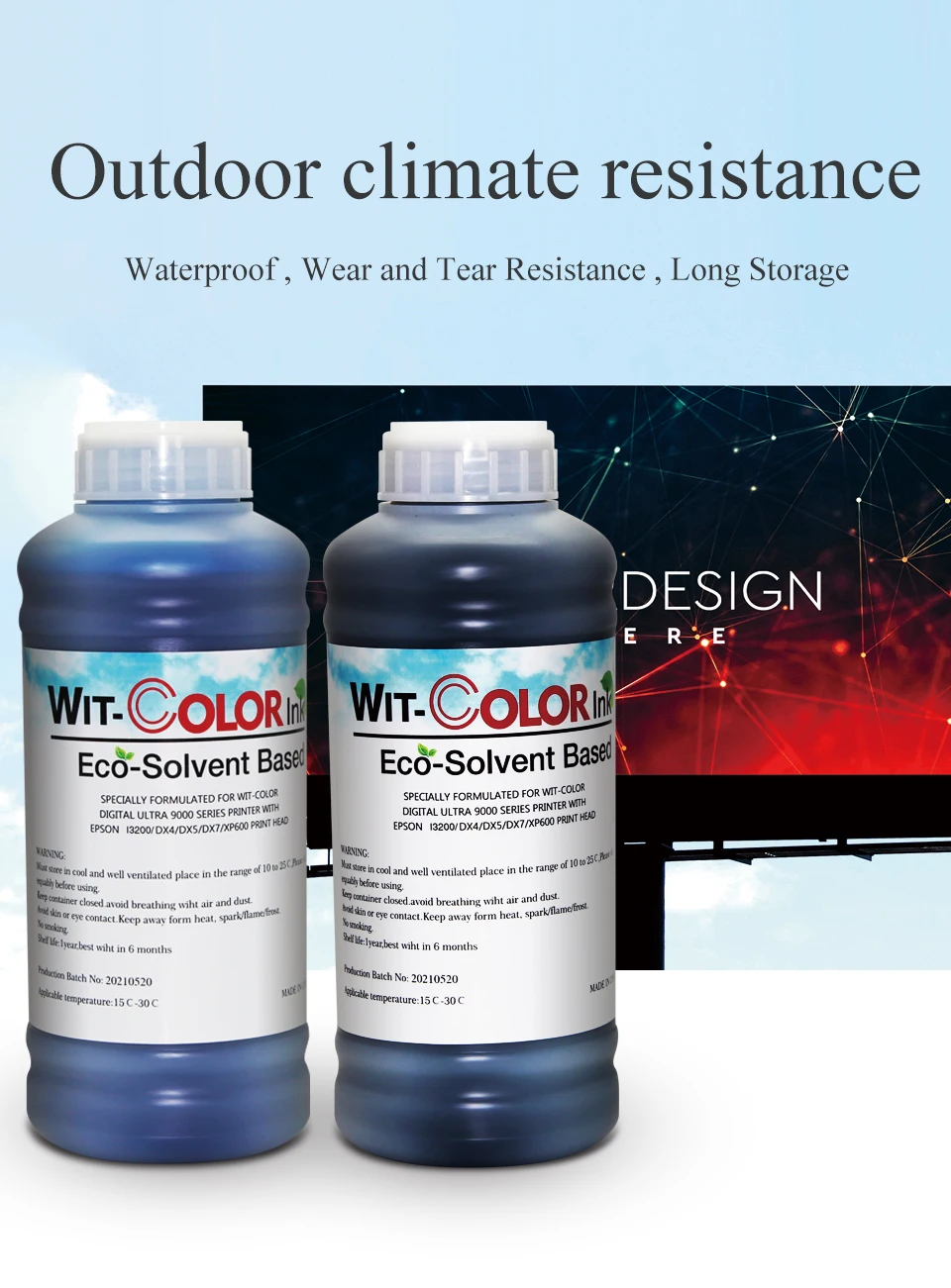 1000ml Eco Solvent Ink - Environmentally Friendly Printing