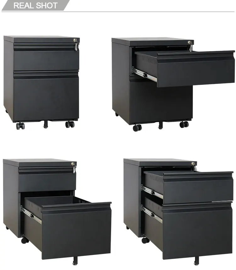 2 Drawer With Locking Wheels Home Office School Metal Movable Cabinet ...
