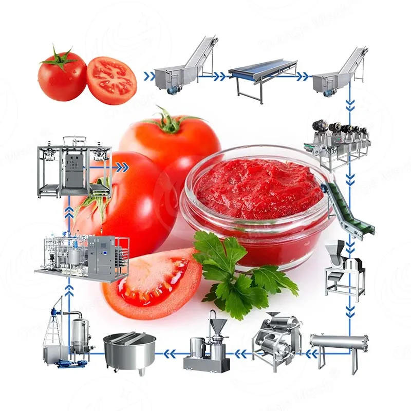 Orme Tomato Paste Make Machine Tomato Sauce Process Line Tomato Sauce Production Line Price ...