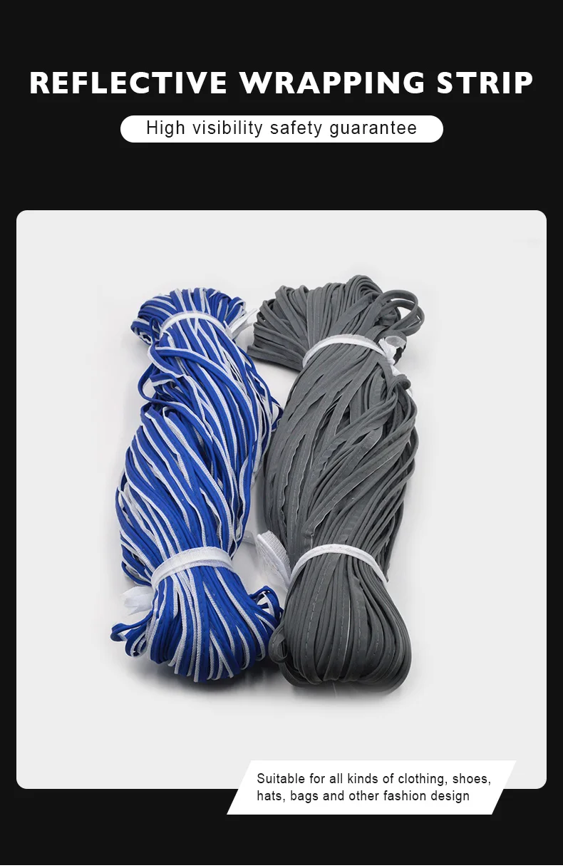 Colorful Retro Reflective Piping - High Visibility Fabric