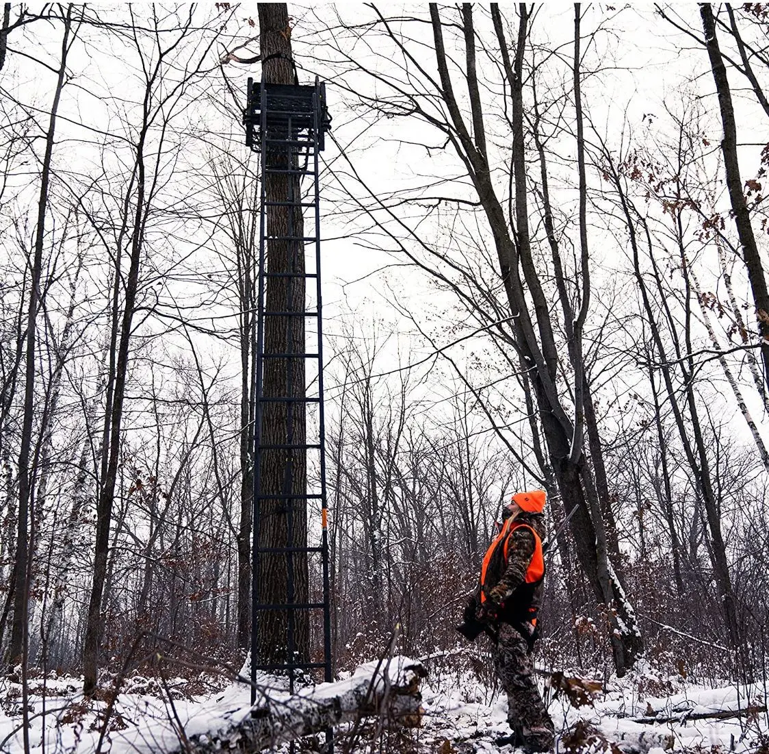 Climbing Blind Hunt Aluminum Folding Telescopic Ladder for Tree Stands ...