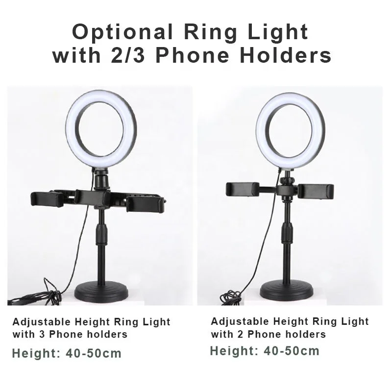 Universal Multi-Position Desk Phone Holder Led Ring Light With Stand ...