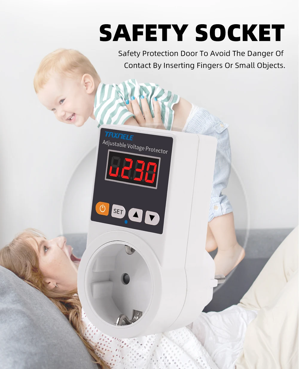 Automatic Socket Voltage Protector AC 220V - Safe & Adjustable