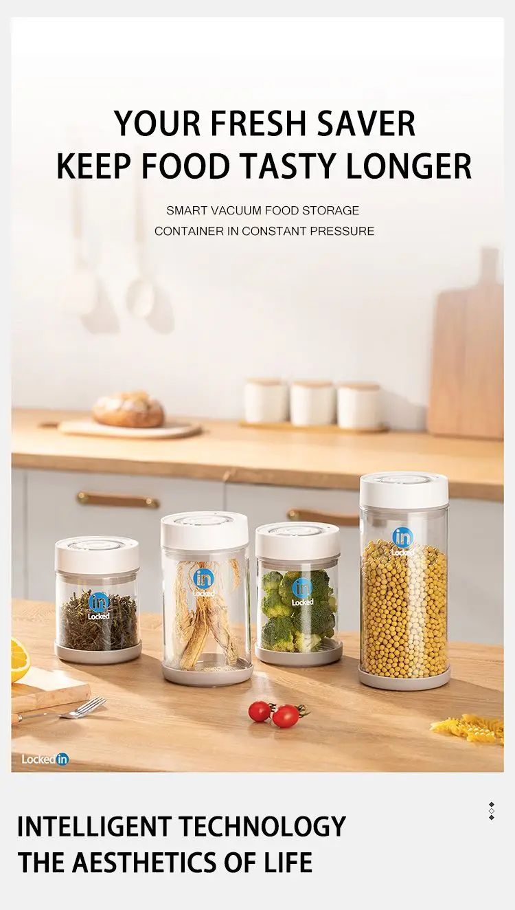 Reve Auto Airtight Food Storage Containers with Temperature & Humidity ...