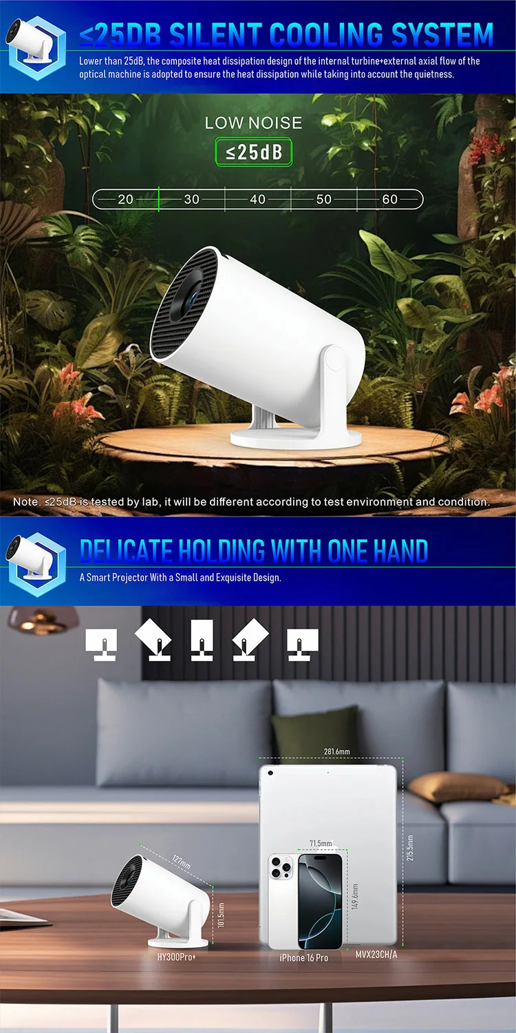 Topleo Projector Bag HY300 - Portable 1080P Smart Android Proyector