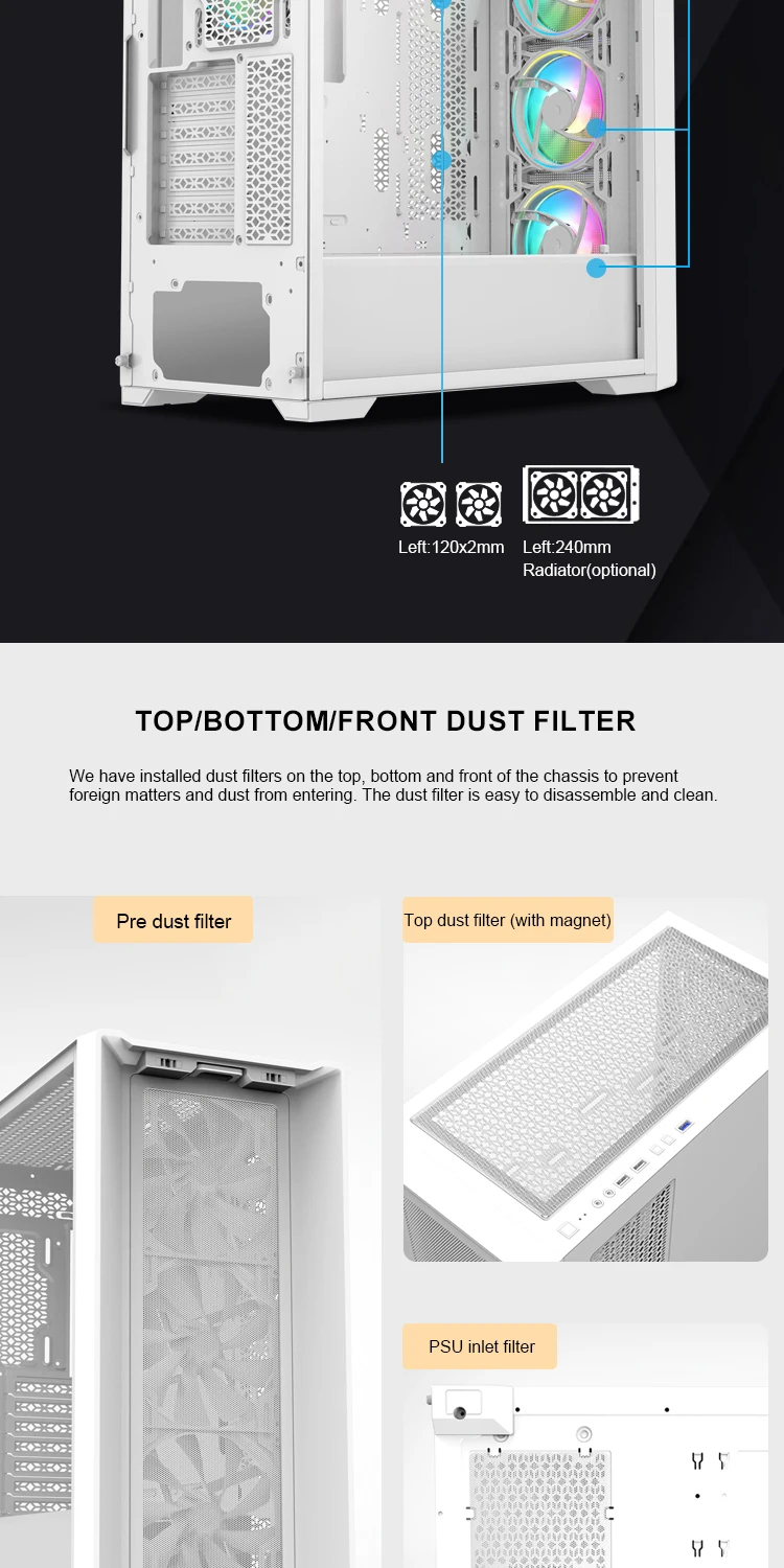 Factory Eatx White Gaming Cabinet CPU Case PC Computer Case With 4080 ...