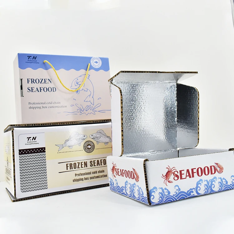 Insulated Food Cooler Packaging Carton Boxes For Transporting Frozen ...