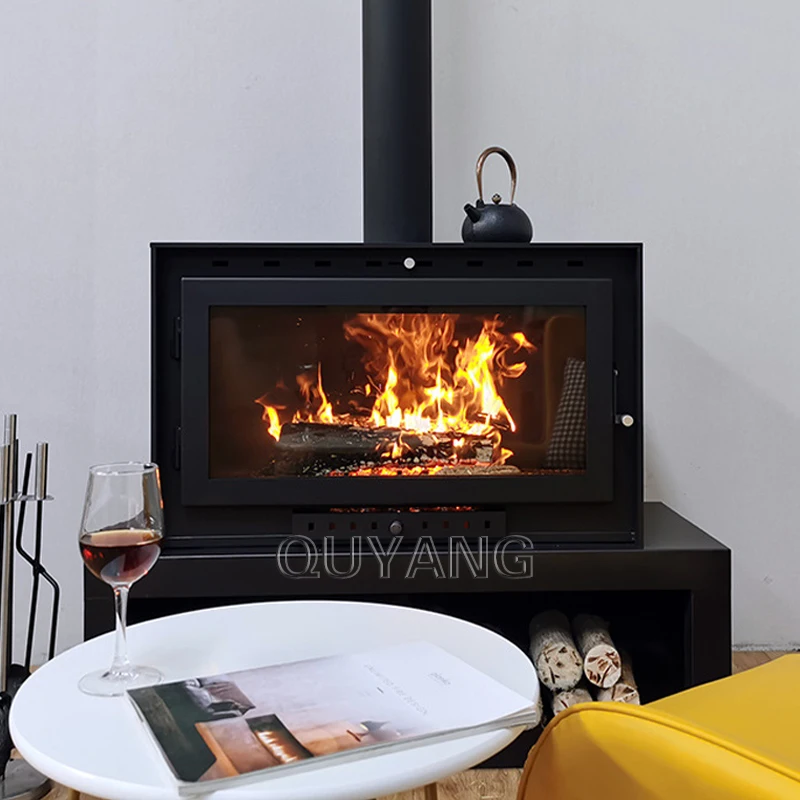 QUYANG Cast Iron Fireplace - Modern European Style Heater