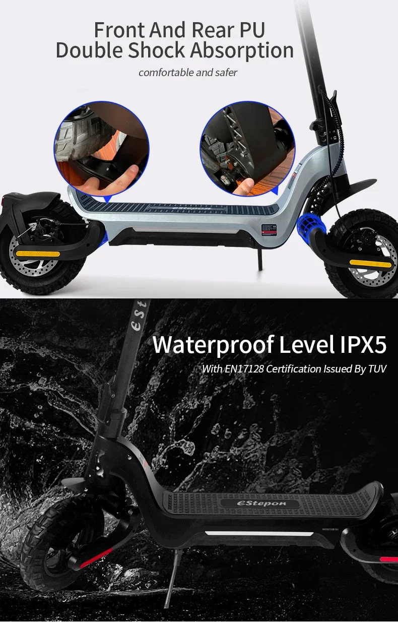 S9plus18 Powerful Electric Scooter 2000w Dual Motor 18ah Led Display ...