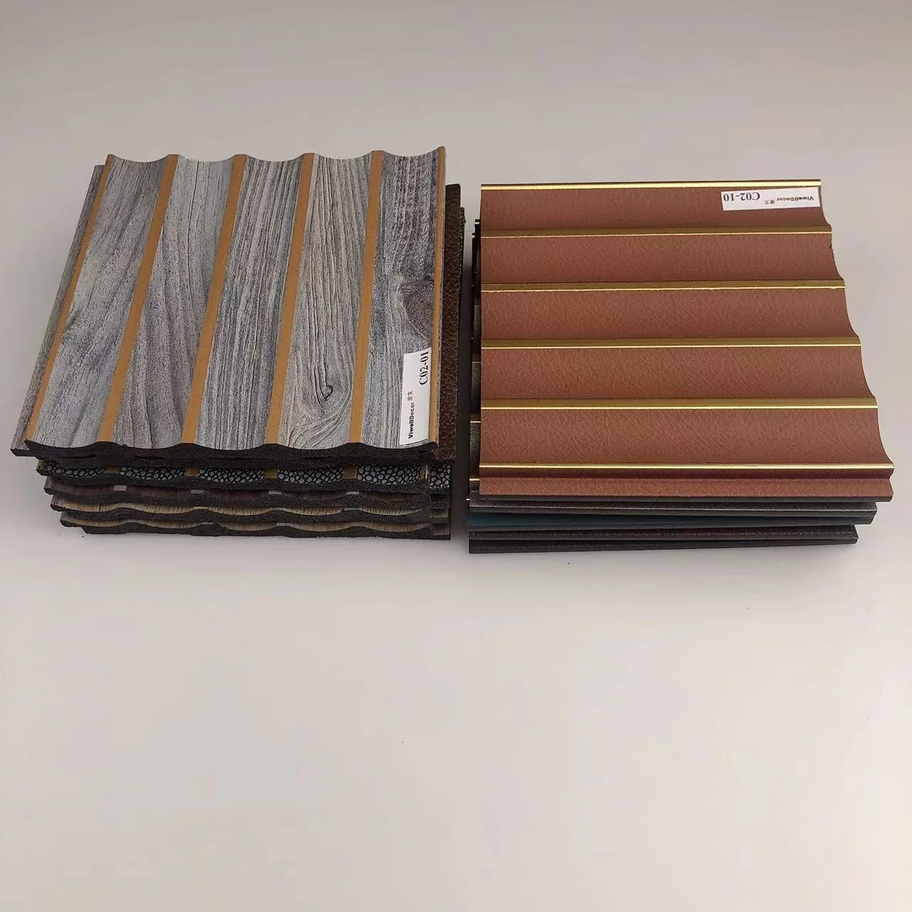 PS Wall Louver Panel Gold Line Yellow Brown Spot Color