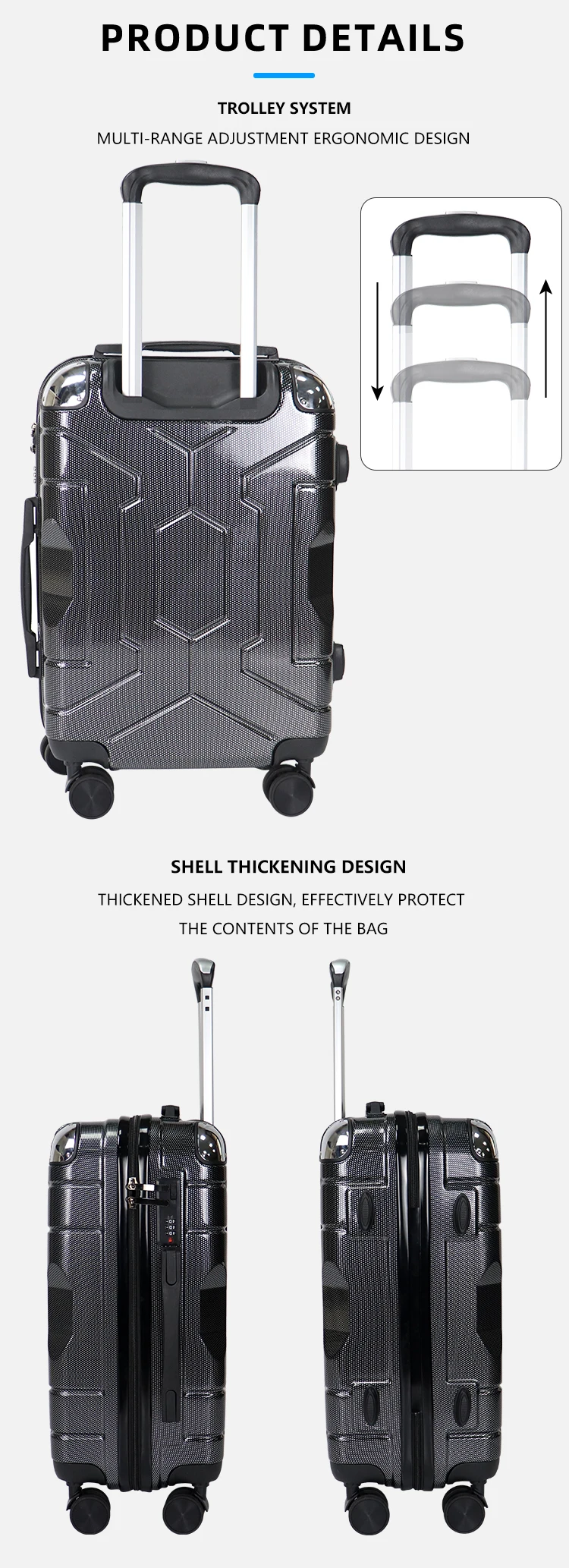 New Design Embedded Lock Trolley Duffle Multifunctional Bag Universal ...