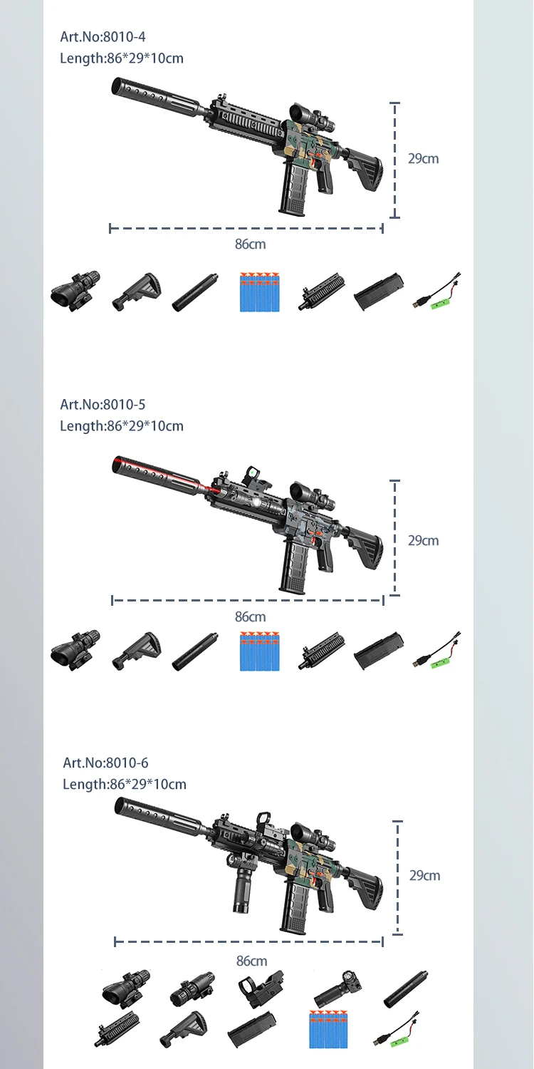 Factory Straight Nerf Gun Outdoor Shooting Game Automatic Toy Electric