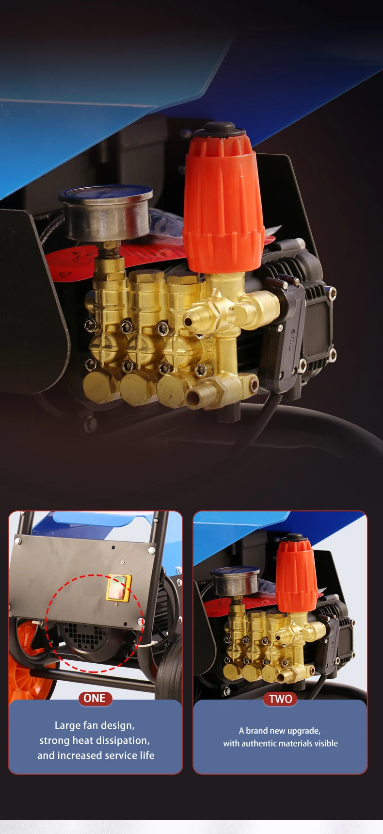 Portable 2.2kw 120bar Professional Electric Commercial High Pressure ...
