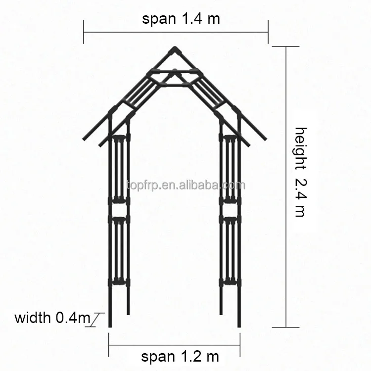 Metal Backyard Garden Arch With Planter Boxes For Climbing Plants - Buy ...