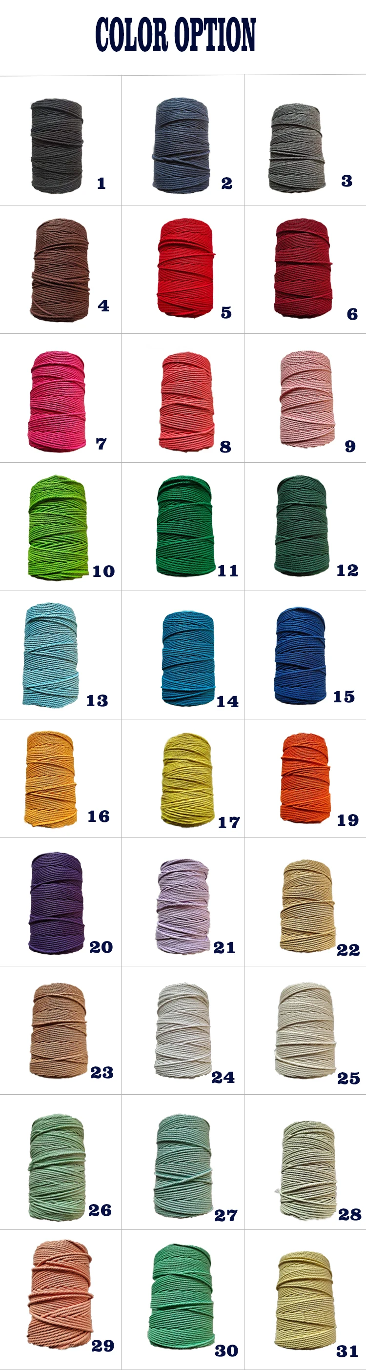 Multi Colored Macrame Cotton Cord 1mm - Durable & Versatile