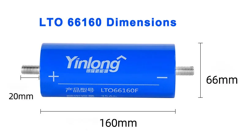 Yinlong 66160H 45ah Lithium Titanate Battery - 50000 Cycles