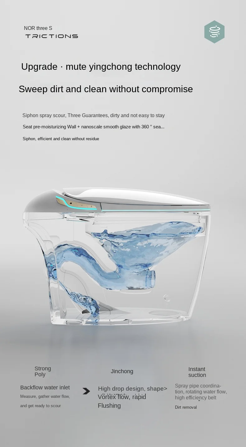 Smart Toilet - Luxury Intelligent Ceramic Bowl with Remote