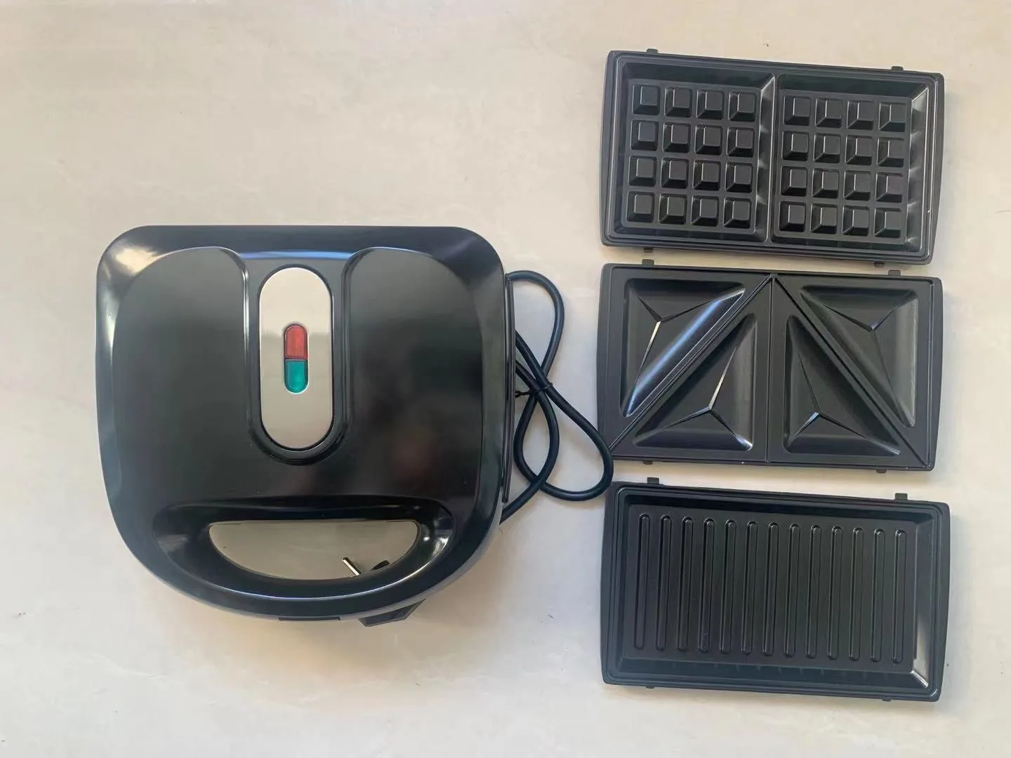 3 in 1 Interchangeable Triangle Grill Waffle Plate