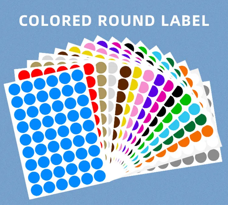 A5 Colored Dot Label Color Classification Marker Sticker