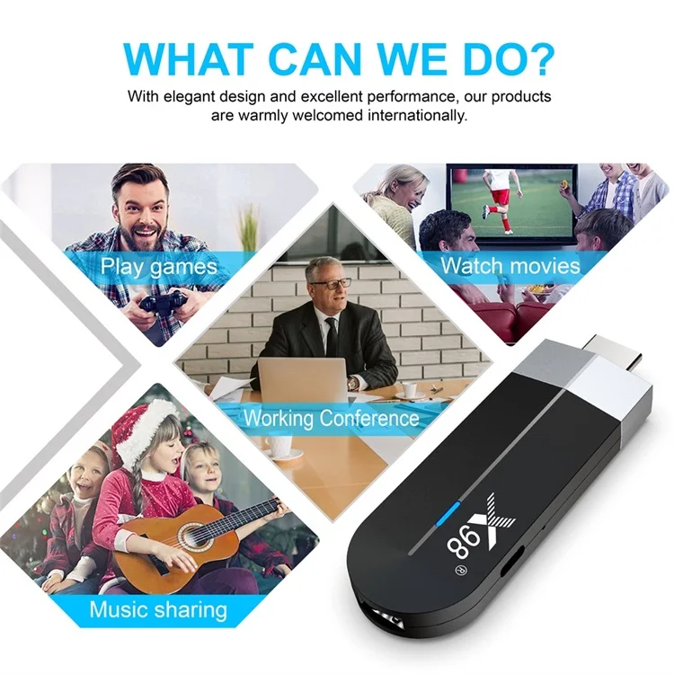 4K Smart TV Stick Amlogic S905Y4 Android 11 - 1GB/2GB/4GB