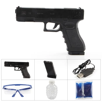 Electric Crystal Bullet Blaster Glocks 18内蔵リチウム電池ウォーターガンプレミアムウォータービーズ ...