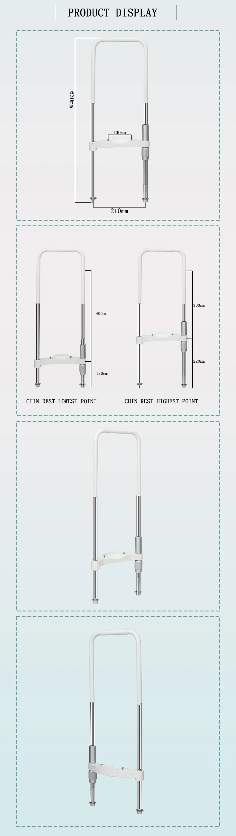 Ophthalmic Instrument Chin Rest Forehead Bracket Set CR-8