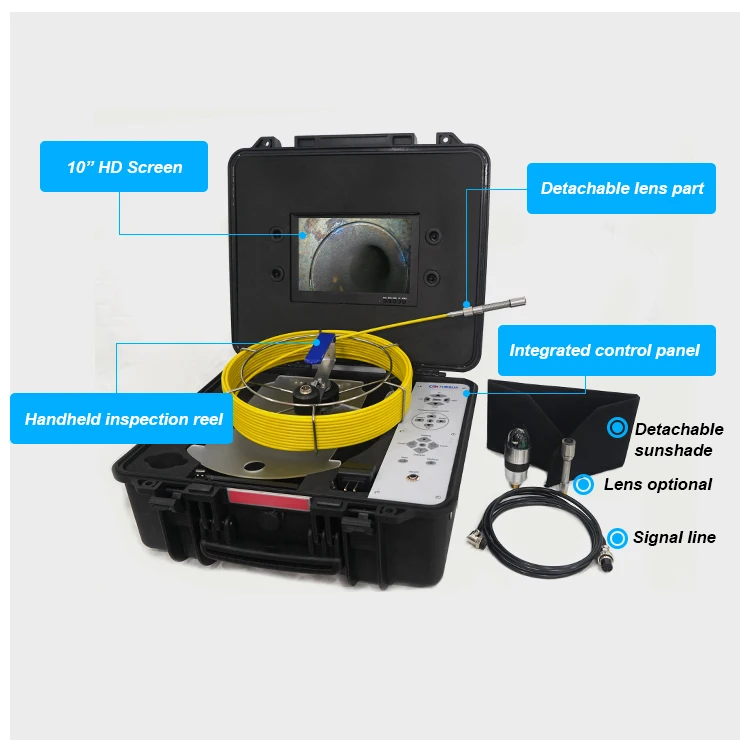 Industrial Borescope Sewer Pipe Inspection Push Camera With 512hz And ...