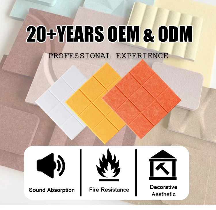 9mm Eco-friendly Acoustic Panels Pet Felt 100%polyester Sound Absorbing ...