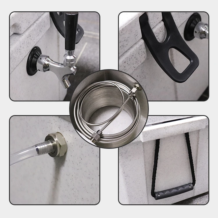 55l Portable Plastic Draft Jockey Box Ice Box With Four Ajustable Beer ...