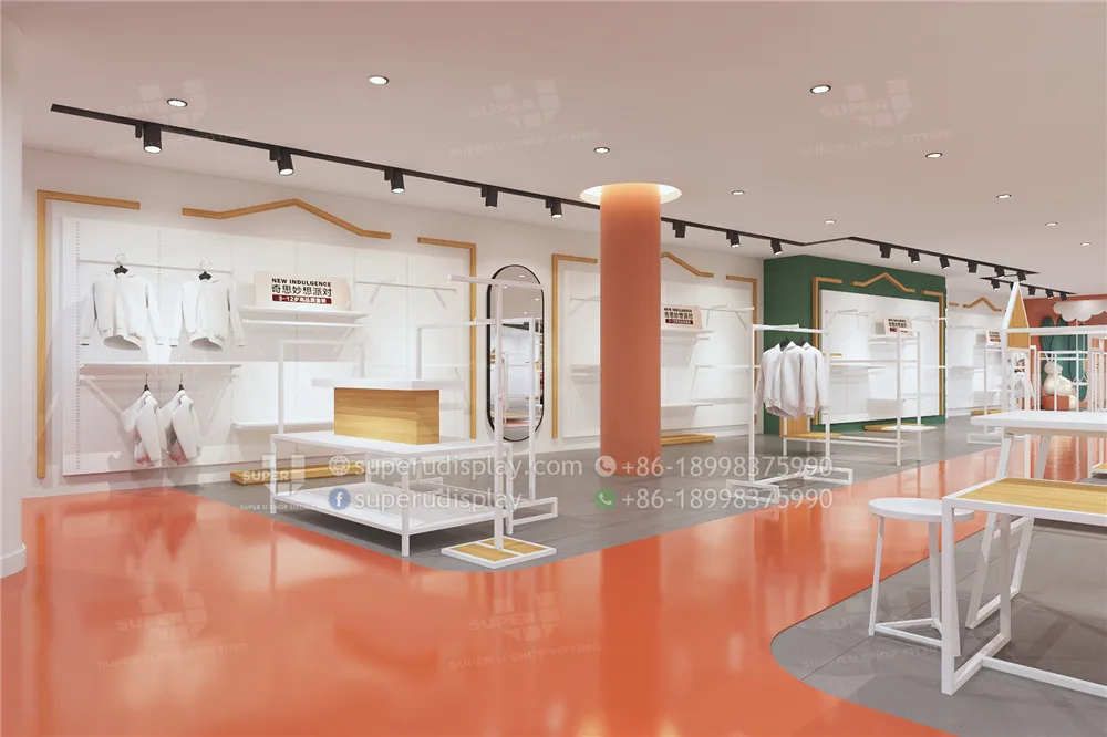 Kids Clothes Shop Design Department Shop Racks Baby Store Display Mall ...