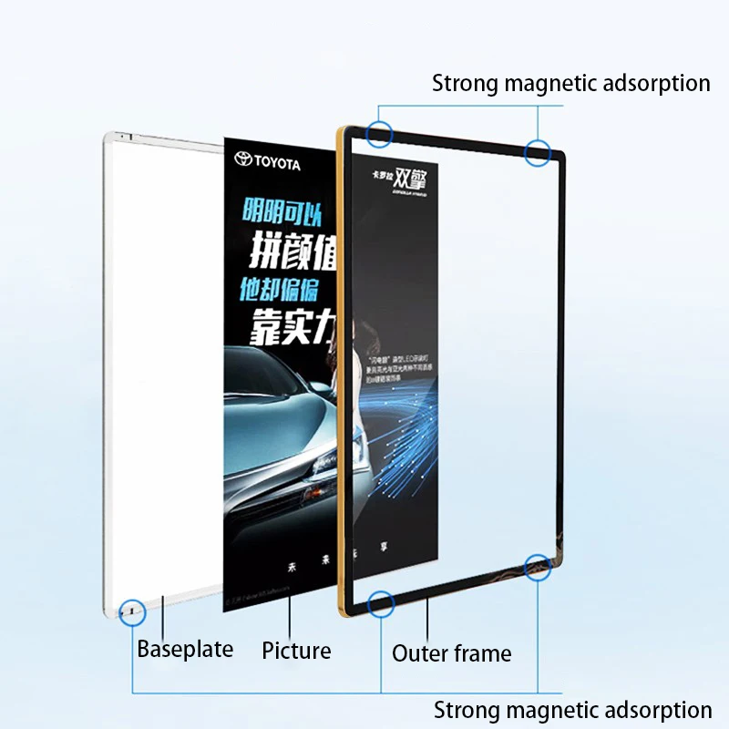 Aluminum Light Box Window Display A0/a1//a2/a3 Size Poster Frame Snap Ultra Thin Advertising ...