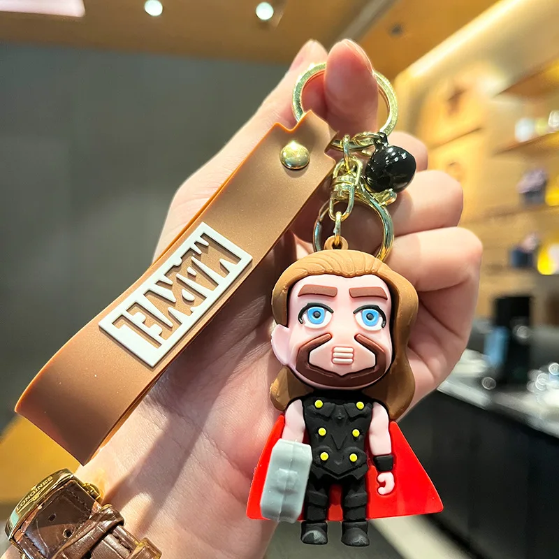 3d Pvc Cartoon Anime Rubber Captain America Avengers Key Chain Ring ...