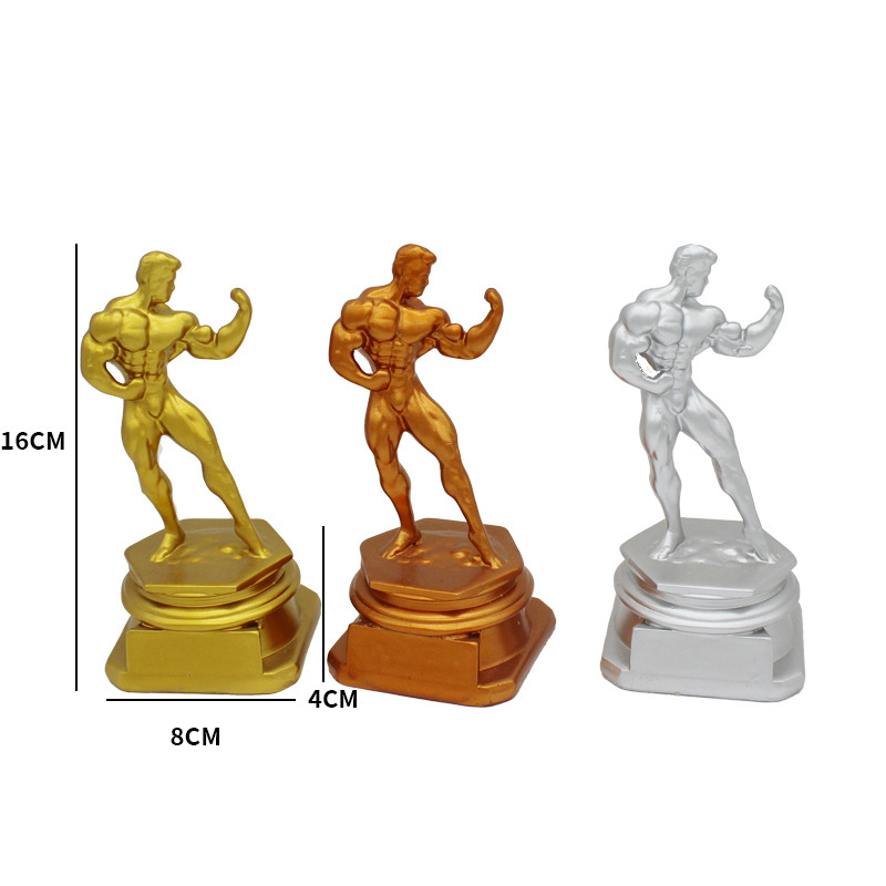 Resin Male Bodybuilder Trophy Sculpture Fitness Bodybuilding ...