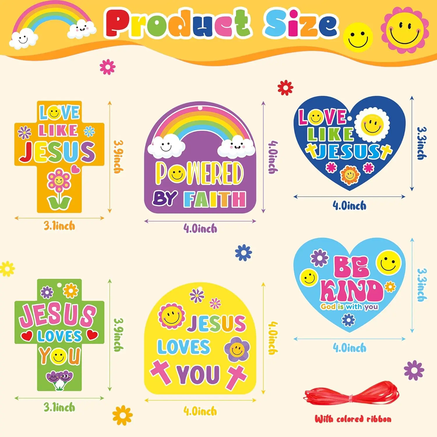 Jesus Christian Religious Crafts for Kids - DIY Stickers
