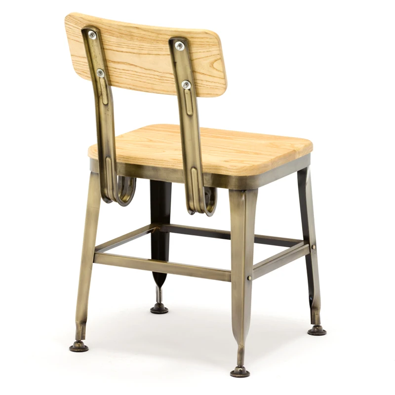 Industrial Metal Steel Vintage Back Restaurant Cafe Chair Indoor And ...